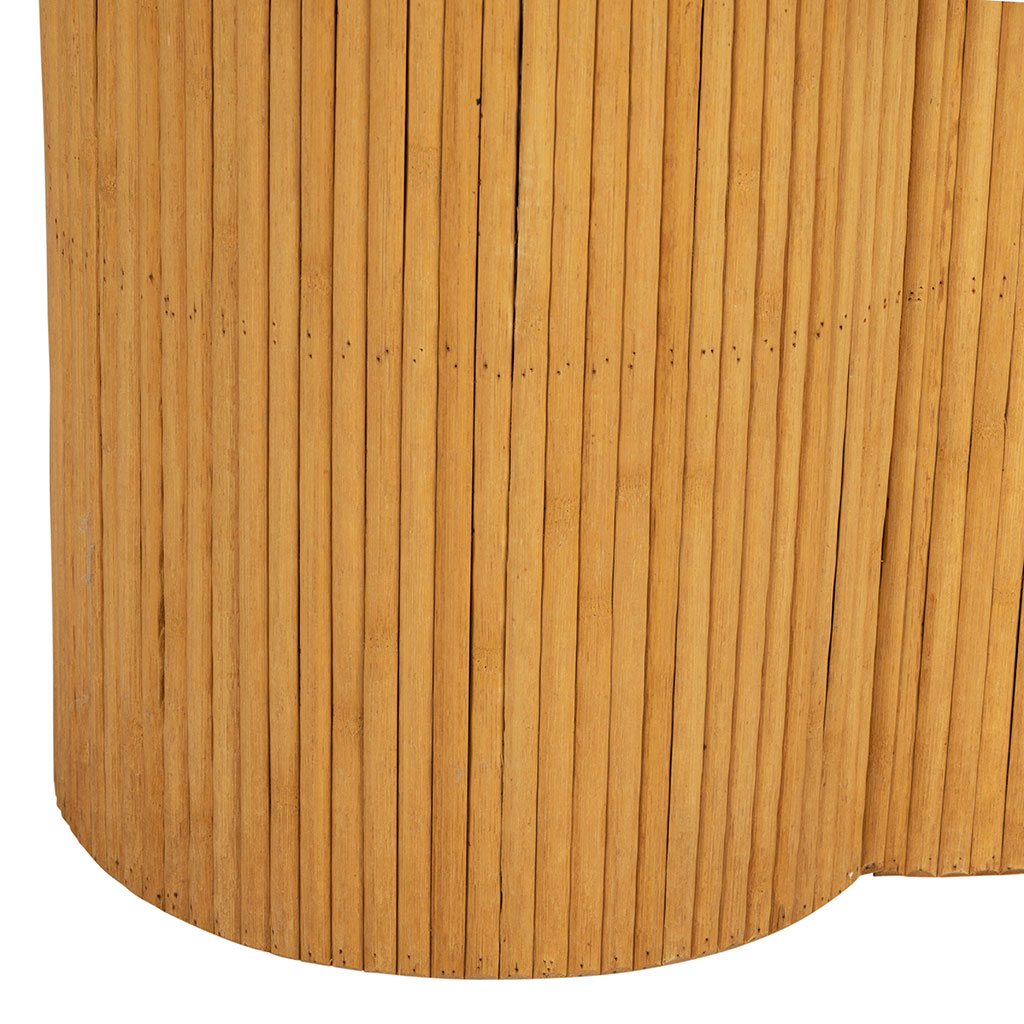 Bout de canapé ronds x2 nude en bambou et bois contreplaqué - Saori ...