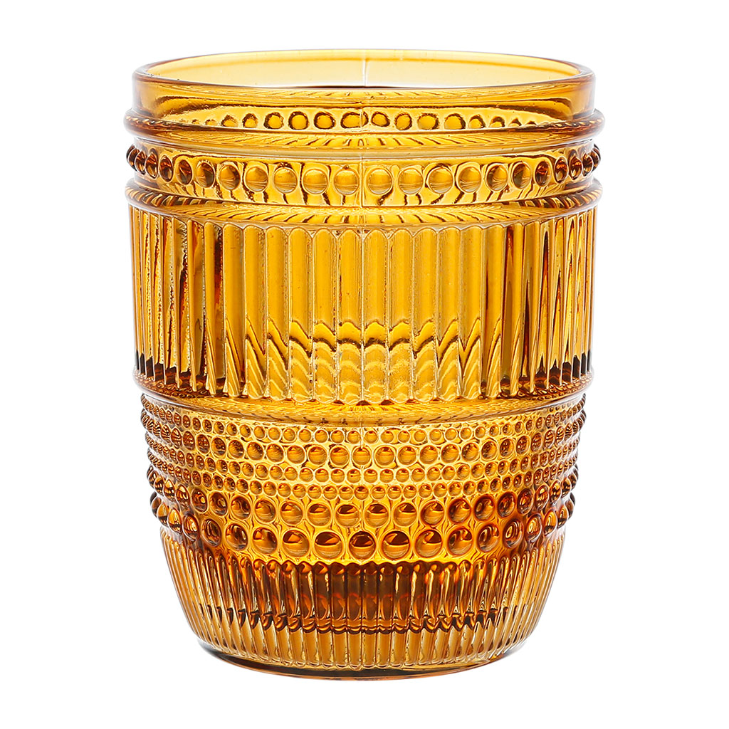 Gobelet en verre ambre 27cl - Strie | Fabrique de Styles